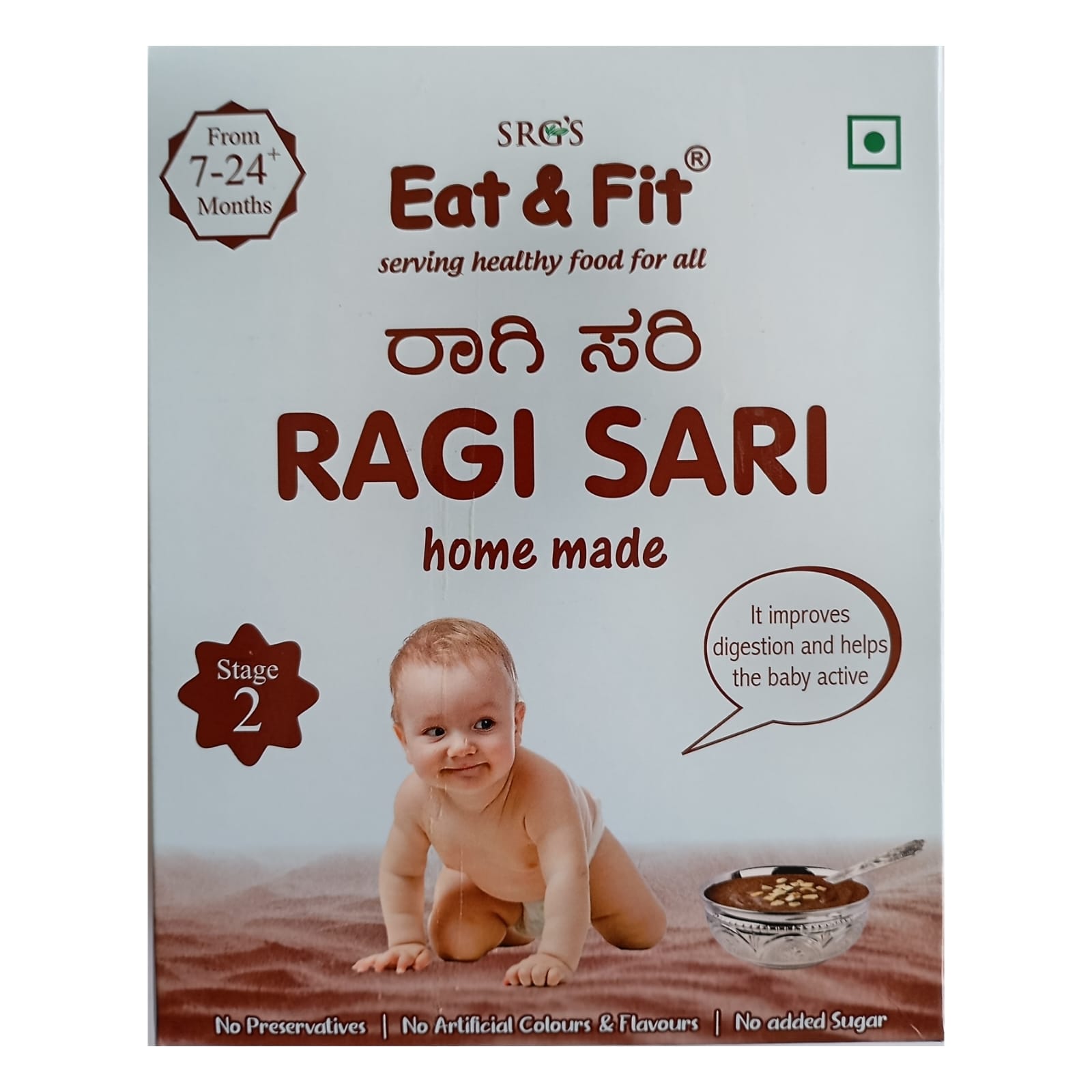 SRG’S EAT & FIT RAGI SARI 2 |7+ MONTHS| ORGANIC CEREALS| ORGANIC FINGER ...